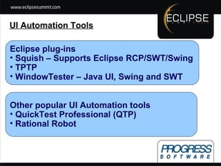 Eclipse UI automation | PPT