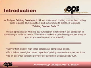 Eclipse Printing Business Plan | PPTX