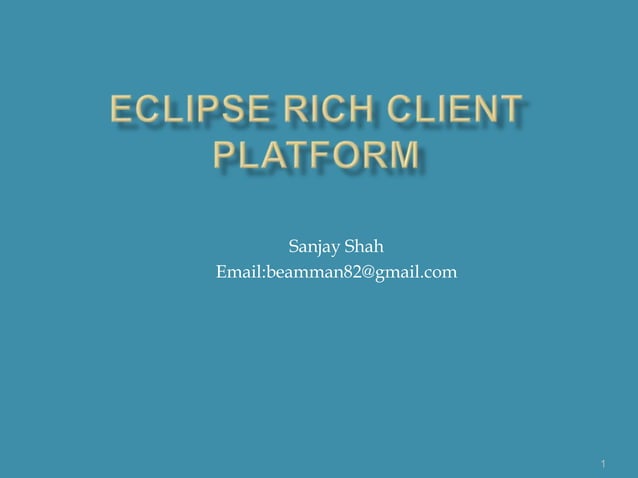 Eclipse Rcp4.1 | PPTX