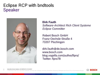 Eclipse RCP with Bndtools - P Kirschners & D Fauth | PPT