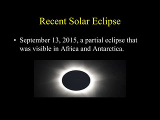 A brief presentation of solar eclipse using powerpoint | PPT