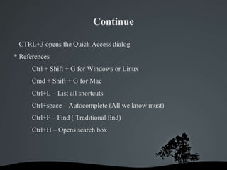Eclipse shortcut[most usuage] | PPTX