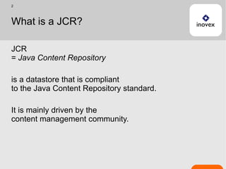 JCR Mangement - Eclipse Summit 2008 | PPT