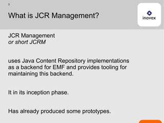 JCR Mangement - Eclipse Summit 2008 | PPT