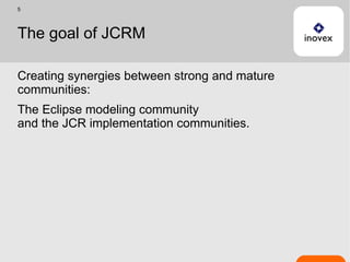JCR Mangement - Eclipse Summit 2008 | PPT