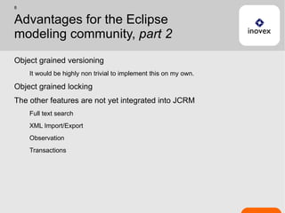JCR Mangement - Eclipse Summit 2008 | PPT