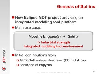 Sphinx: An Industrial Strength Tool Platform Fostering Model-driven Development of Embedded ...