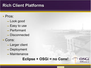 Eclipse the Rich Client Platform - Jeﬀ McAﬀer, Eclipse Architect, IBM | PPT