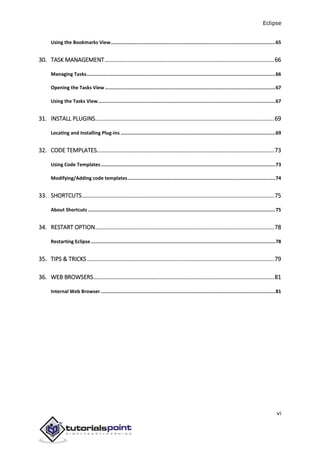 Eclipse tutorial | PDF | Programming Languages | Computing