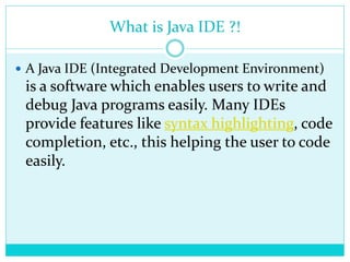 Eclipse vs Netbeans | PPT