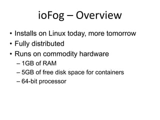 IoT Microservices at the Edge with Eclipse ioFog | PPT