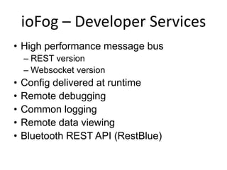 IoT Microservices at the Edge with Eclipse ioFog | PPT