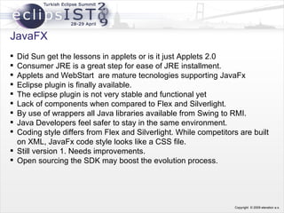 Eclipsist2009 Rich Client Roundup | PPT