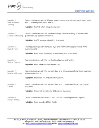 Business Writing Course | PDF