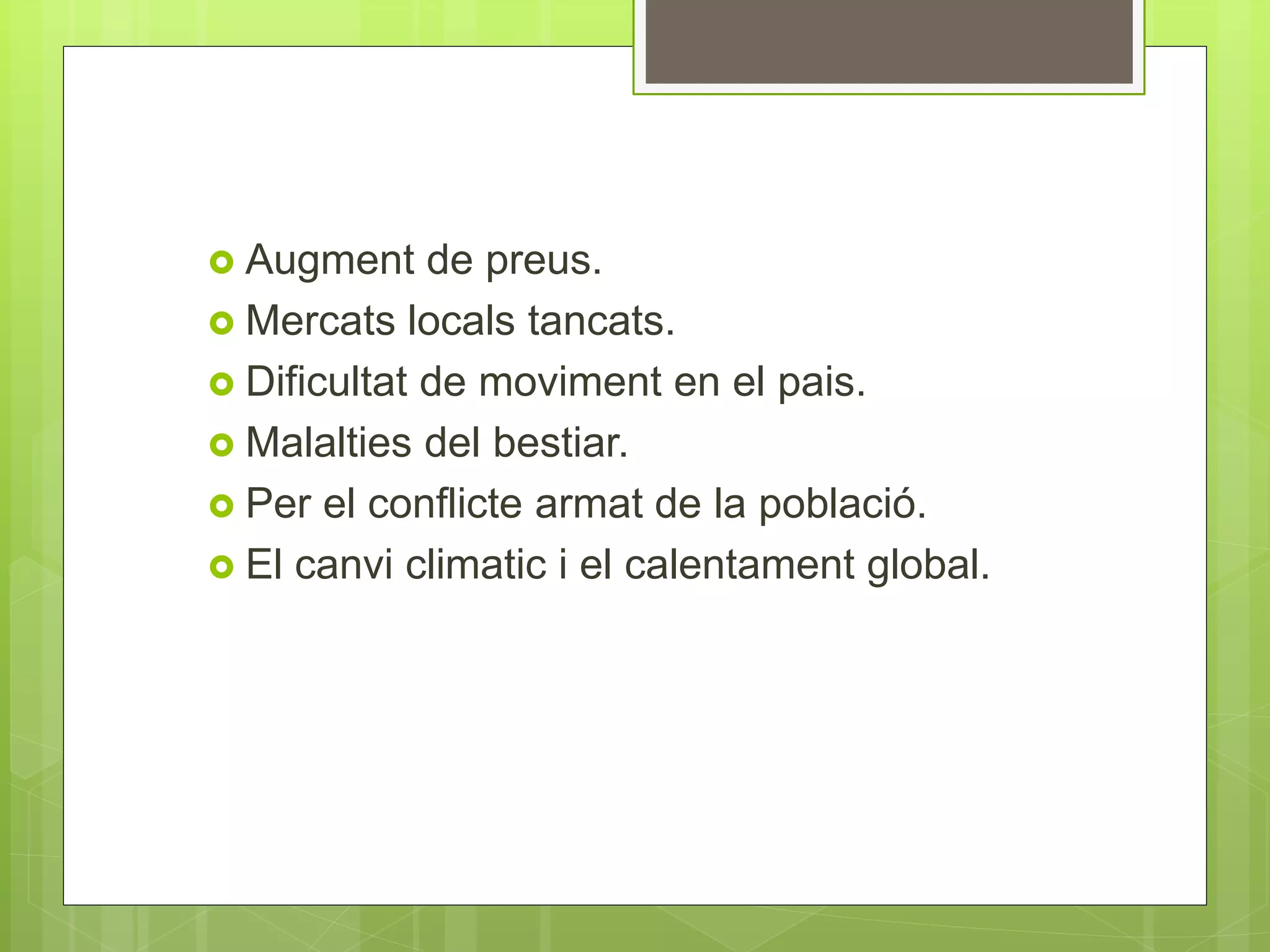 Desenvolupament econòmic:Mali | PPT
