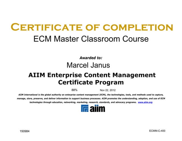 ECM Master Classroom Course | PPT