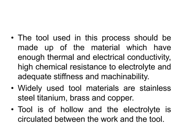 Electro Chemical Machining Process | PPTX | Chemistry | Science