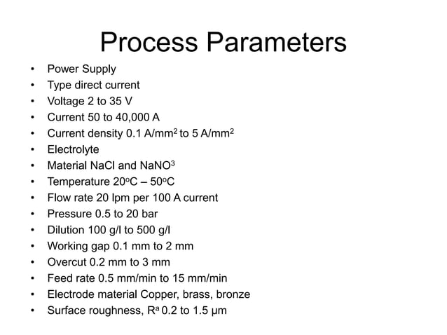 Electro Chemical Machining Process | PPTX | Chemistry | Science