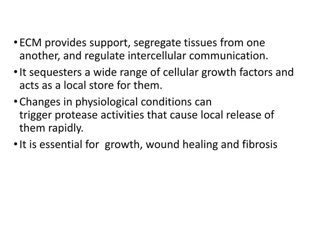 ecm-extra cellular matrix and its function.pptx | Biological Sciences | Science