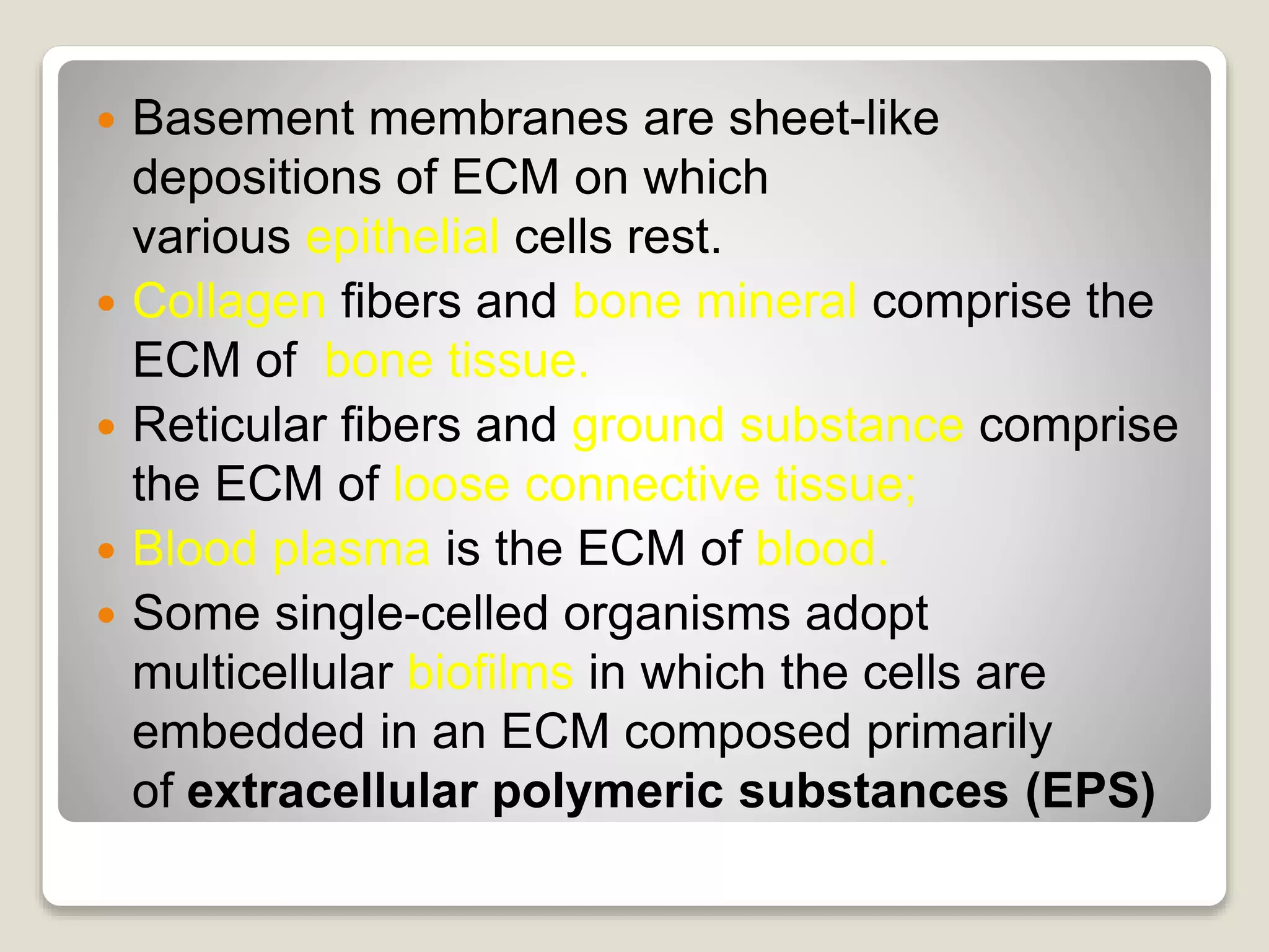 Extra Cellular Matrix (ECM) | PPTX