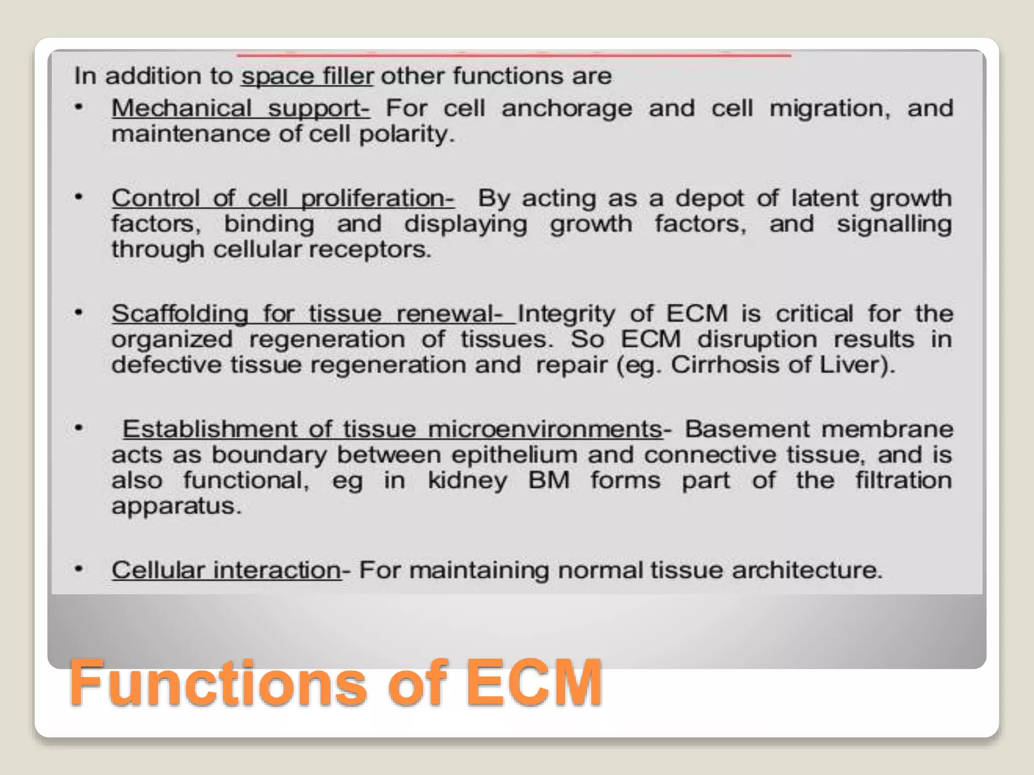 Extra Cellular Matrix (ECM) | PPTX