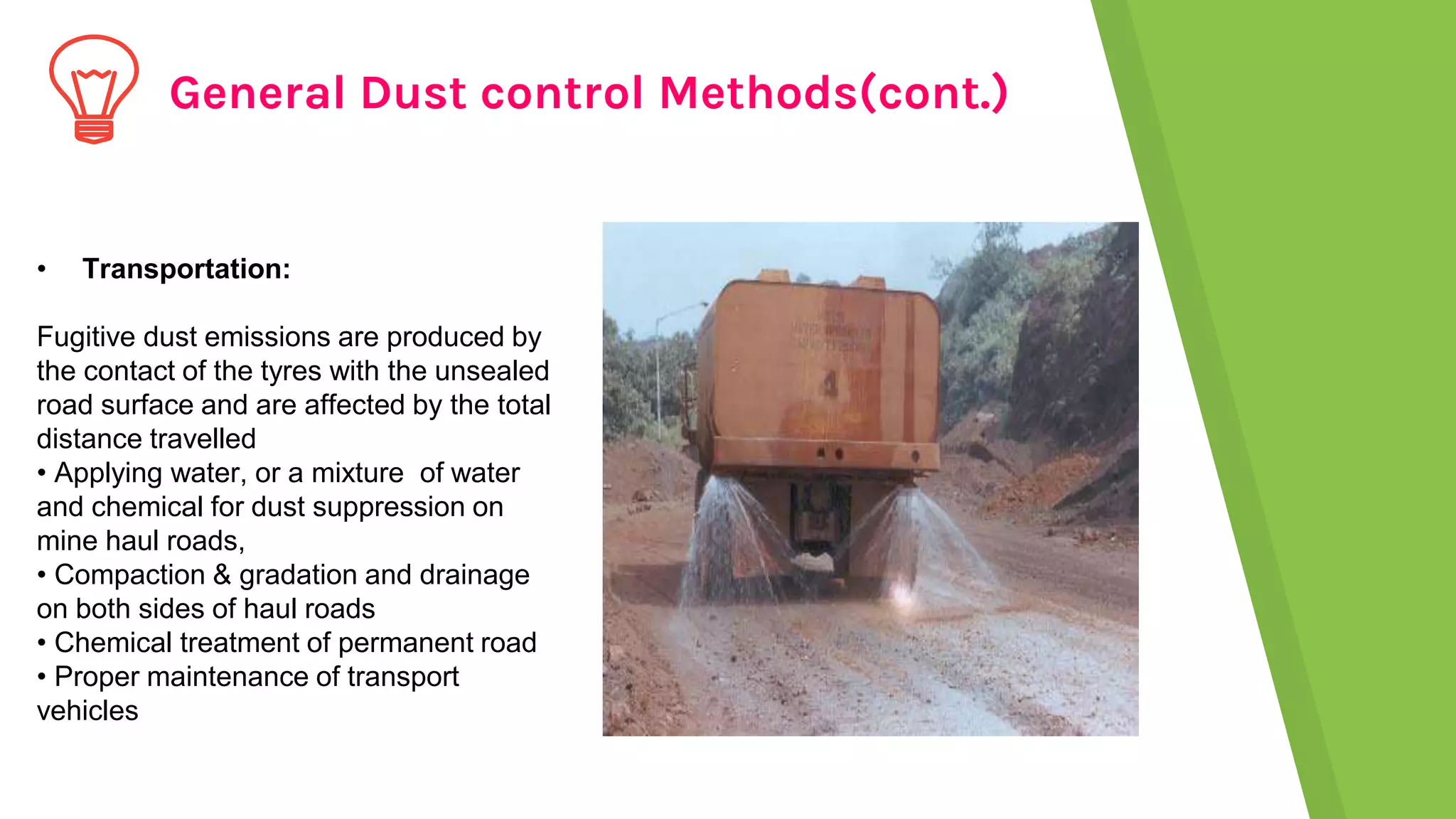 Dust monitoring and control in metal Mines | PPTX
