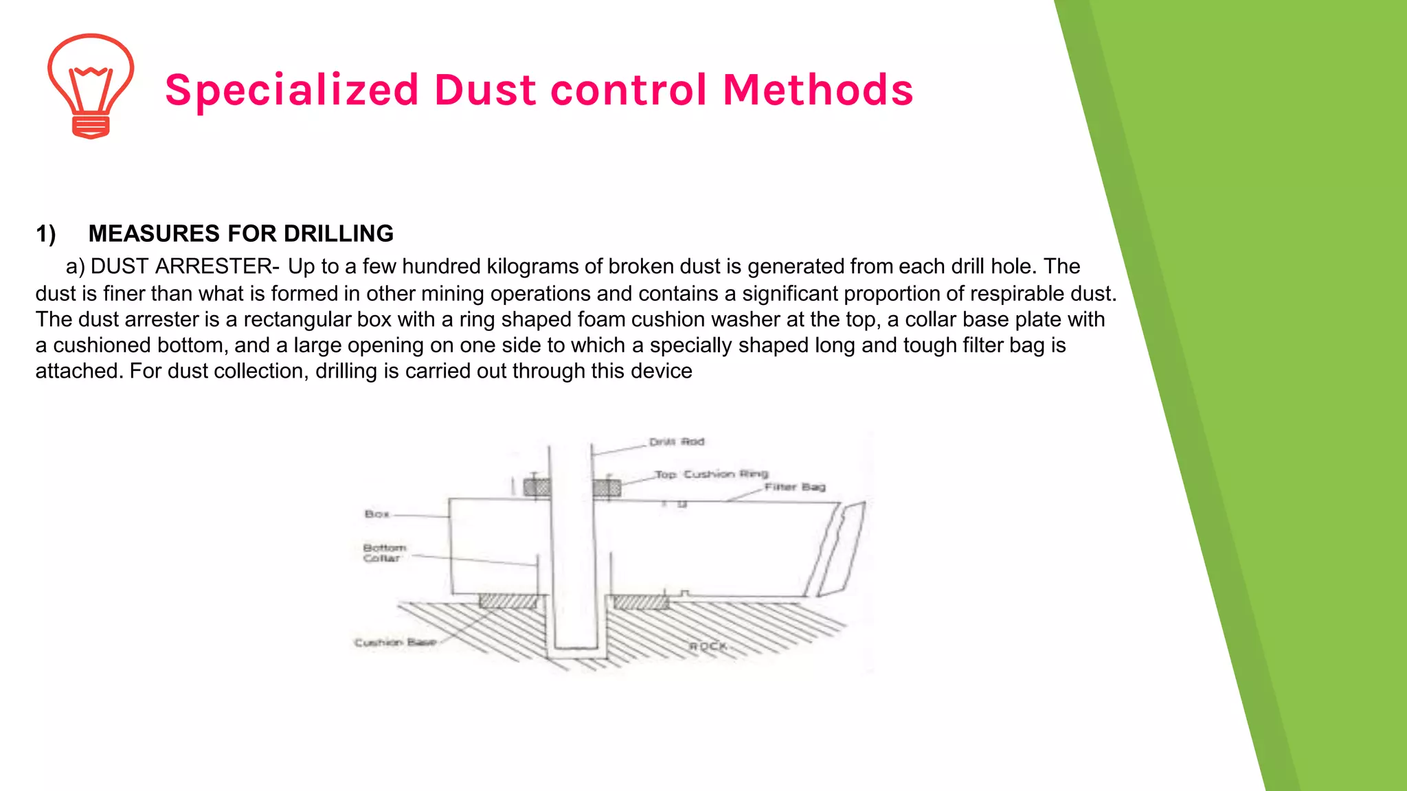 Dust monitoring and control in metal Mines | PPTX