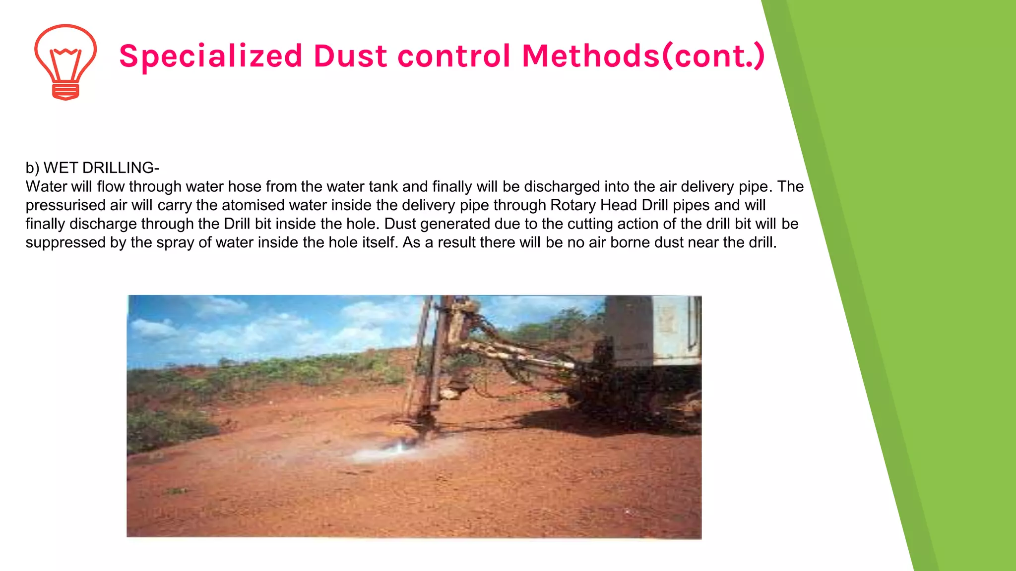 Dust monitoring and control in metal Mines | PPTX