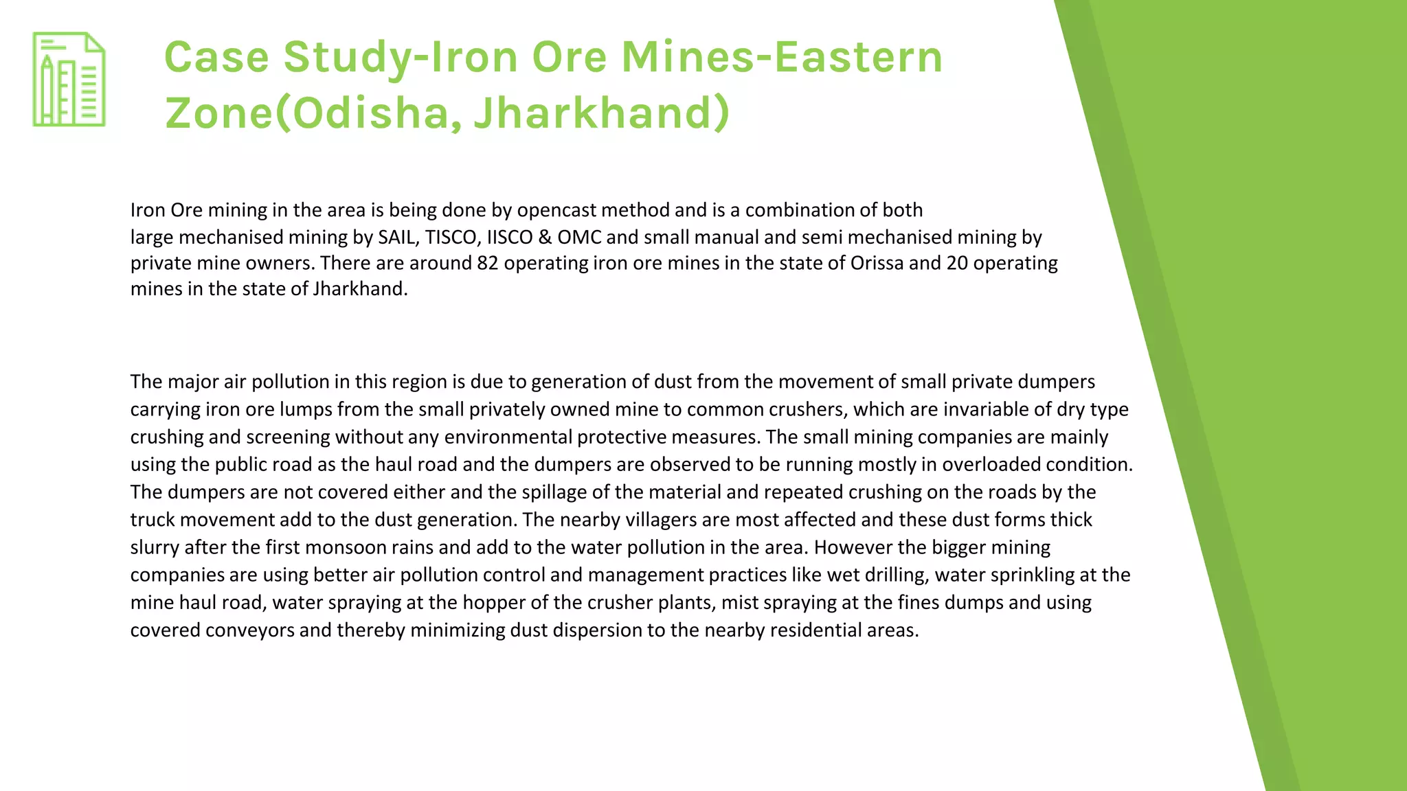 Dust monitoring and control in metal Mines | PPTX