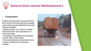 Dust monitoring and control in metal Mines | PPTX