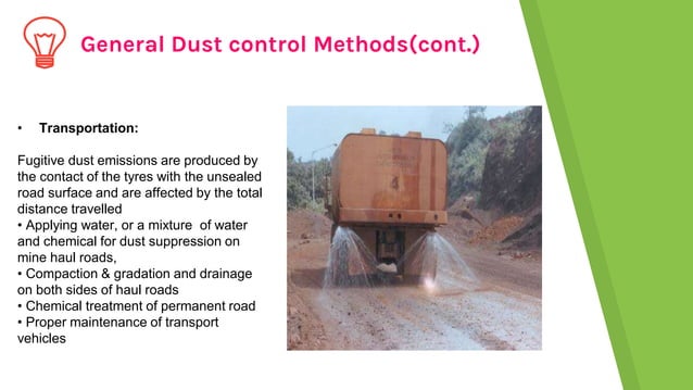 Dust monitoring and control in metal Mines | PPTX