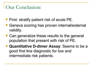 Pulmonary Embolism | PPT