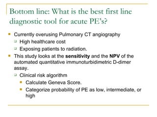 Pulmonary Embolism | PPT