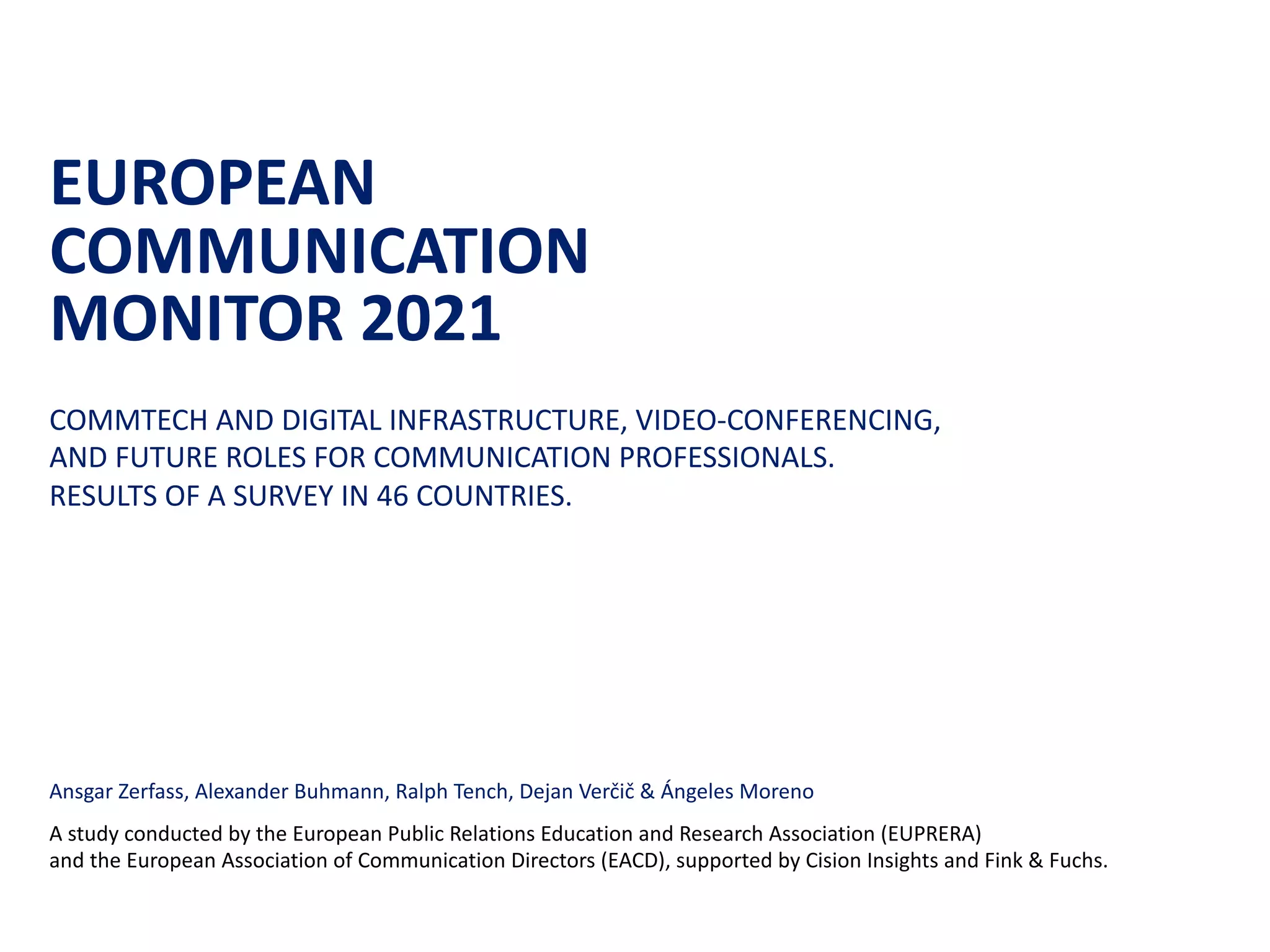 European Communication Monitor 2021 | PPT