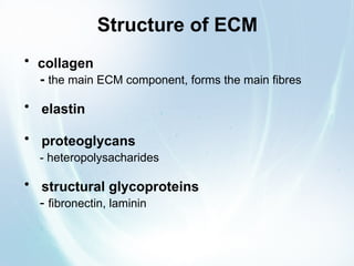 Extracellular matrix biochemistry project | PPT