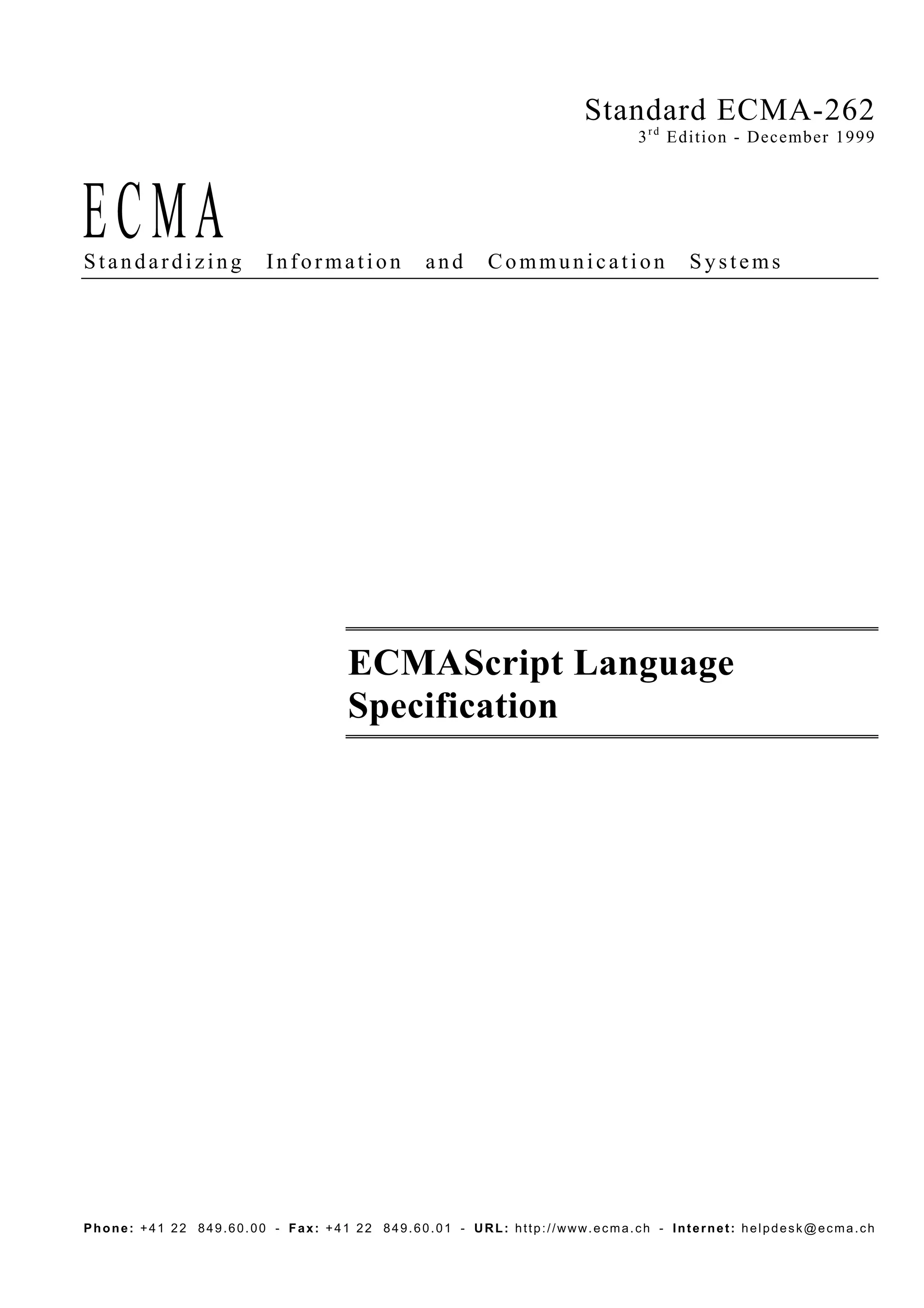 Ecma 262 | PDF