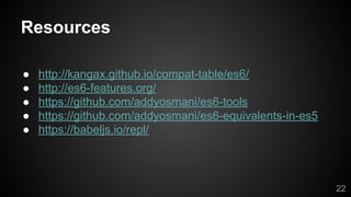 Ecma6 in the wild | PPT