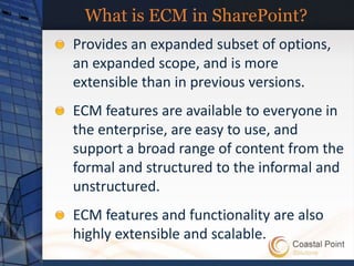 ECM And Enterprise Metadata in SharePoint 2010 | PPT