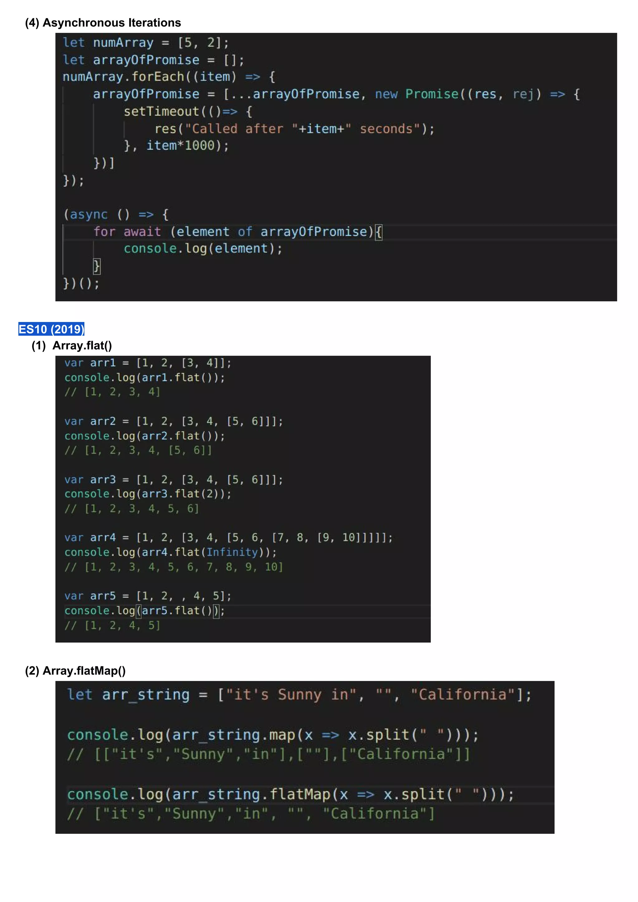 ECMAScript (2015 - 2019) | PDF