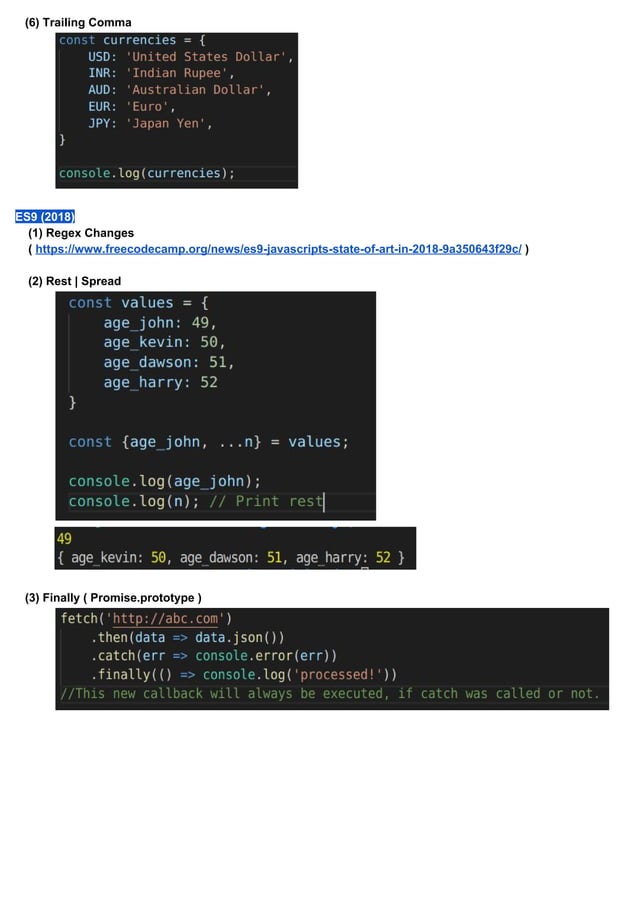 ECMAScript (2015 - 2019) | PDF