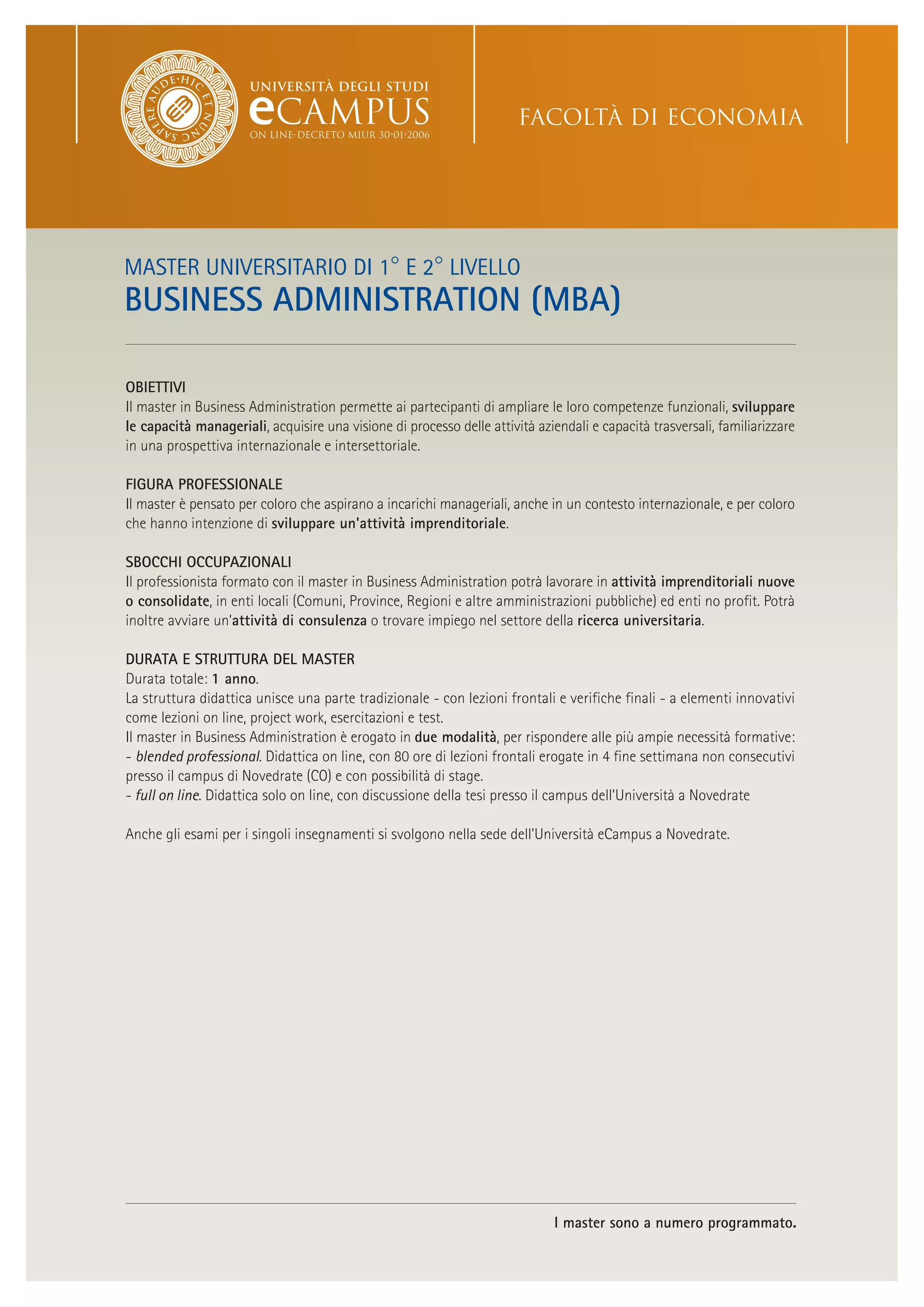 eCampus master mba | PDF