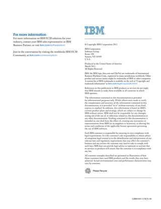 IBM Enterprise Content Management Solutions -Making your industry our ...