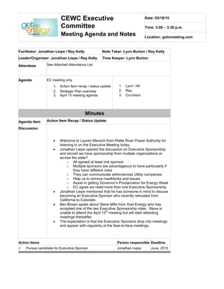 EC Meeting Agenda and Minutes 3 18 15 | PDF | Business Expos ...
