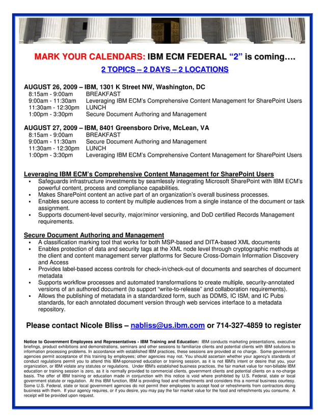 IBM ECM Federal Group Breifing | PDF | Desktop Publishing | Computer ...