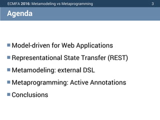 Metamodeling vs Metaprogramming, A Case Study on Developing Client Libraries for REST APIs | PPT
