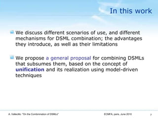 On the Combination of Domain Specific Modeling Languages | PPT