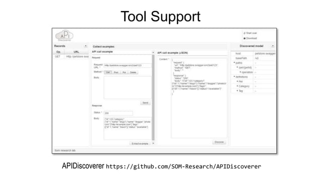 Example-driven Web API Specification Discovery | PPT