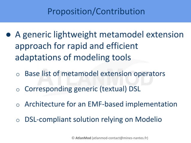 ECMFA 2015 MoNoGe metamodel extension | PPT