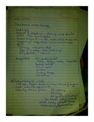 ECO FRIENDLY MINING full notes mid sem (1) | PDF