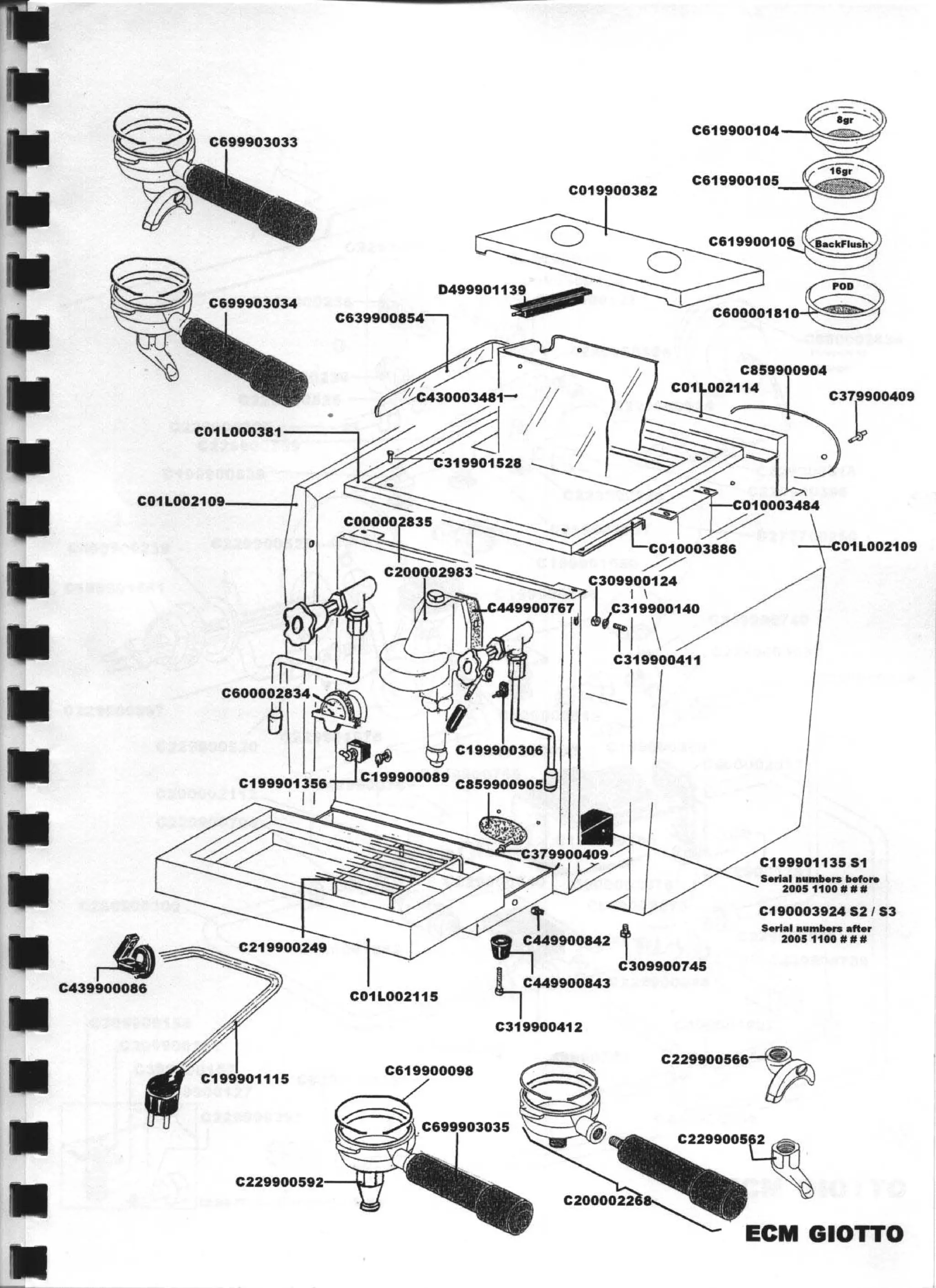 Ecm giotto premium parts manual | PDF